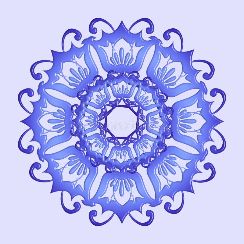 Floral violet mandala. stock illustration. Illustration of seamless ...