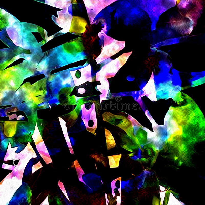 Floral Watercolor Mix Texture Modern Pattern Stock Illustration ...