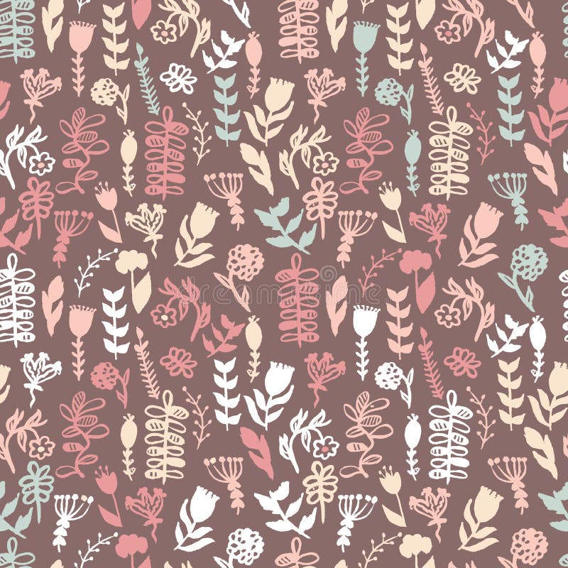 Floral Watercolor Pattern, Texture with Flowers. Stock Vector ...