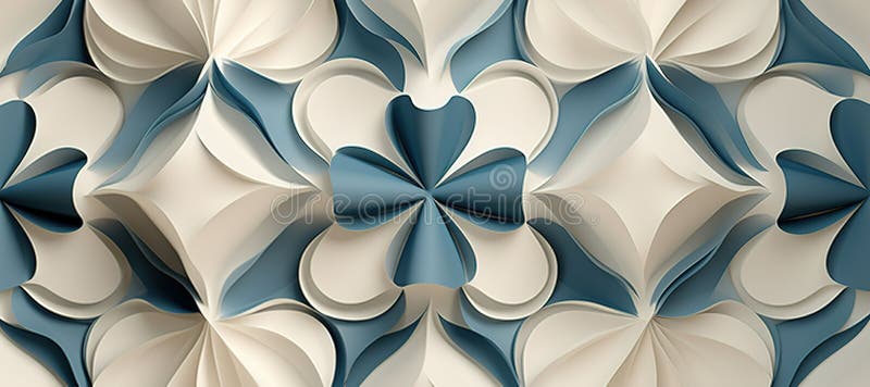 Floral Wave Pattern Motif Background, Leaf, Flower Stock Illustration ...