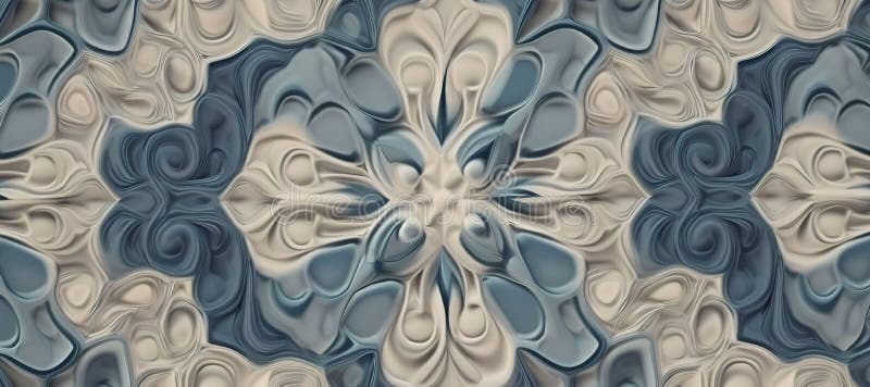 Floral Wave Pattern Motif Background, Leaf, Flower Stock Illustration ...