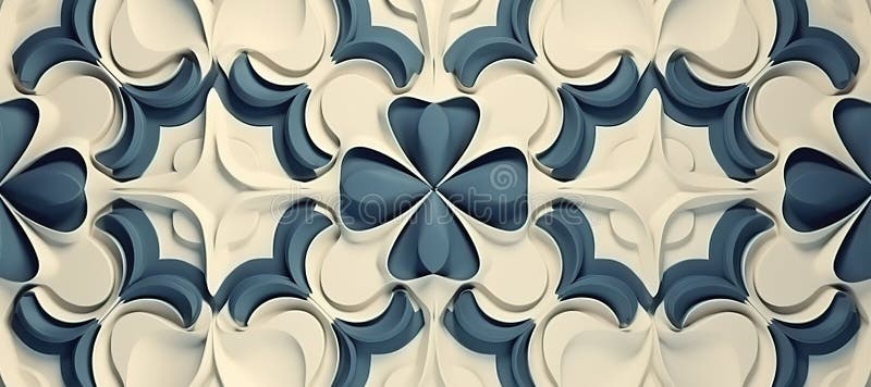 Floral Wave Pattern Motif Background, Leaf, Flower Stock Illustration ...