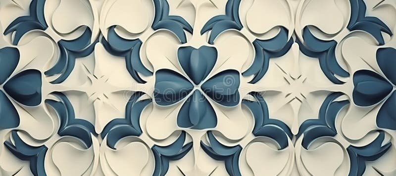 Floral Wave Pattern Motif Background, Leaf, Flower Stock Illustration ...