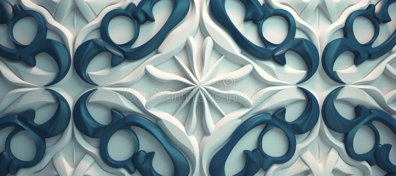 Floral Wave Pattern Motif Background, Leaf, Flower Stock Illustration ...