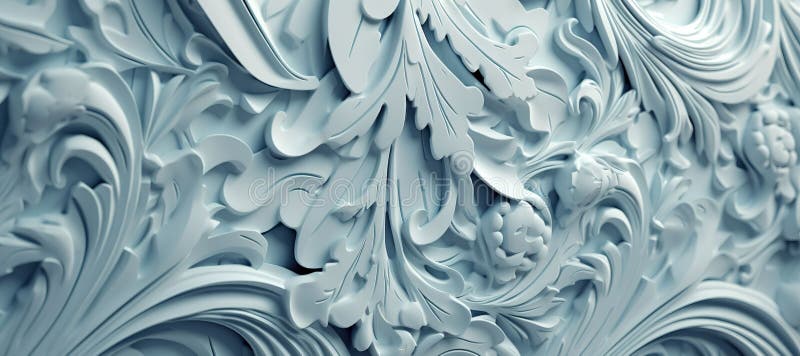 Floral Wave Pattern Motif Background, Leaf, Flower Stock Illustration ...