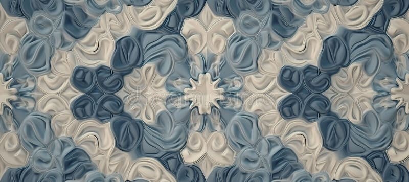 Floral Wave Pattern Motif Background, Leaf, Flower Stock Illustration ...