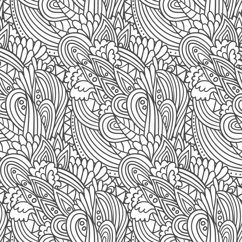 Floral wavy pattern stock illustration. Illustration of bright - 50376651