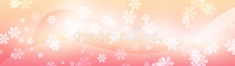 Floral Web Header, Flower Background Stock Illustration - Illustration ...