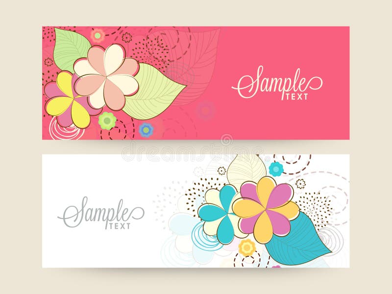 Floral website banners stock vector. Illustration of beauty - 3338995