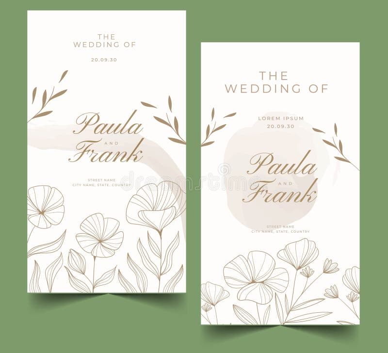 Floral Wedding Banners Template Vector Design Illustration Stock Vector ...