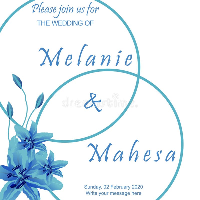 Floral Wedding Invitation on White Background Stock Vector ...