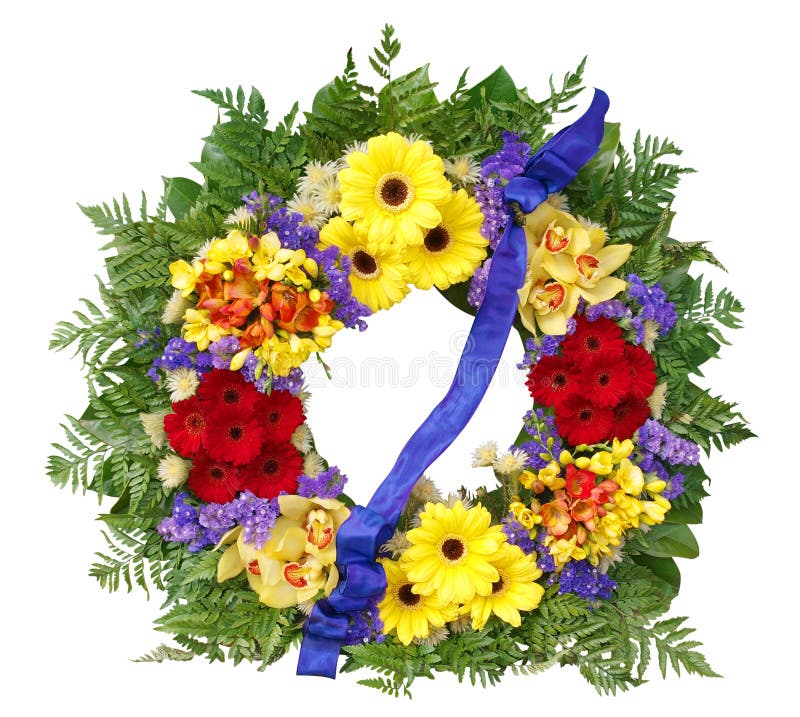 Floral Wreath stock photo. Image of wreath, flower, fern - 11282206