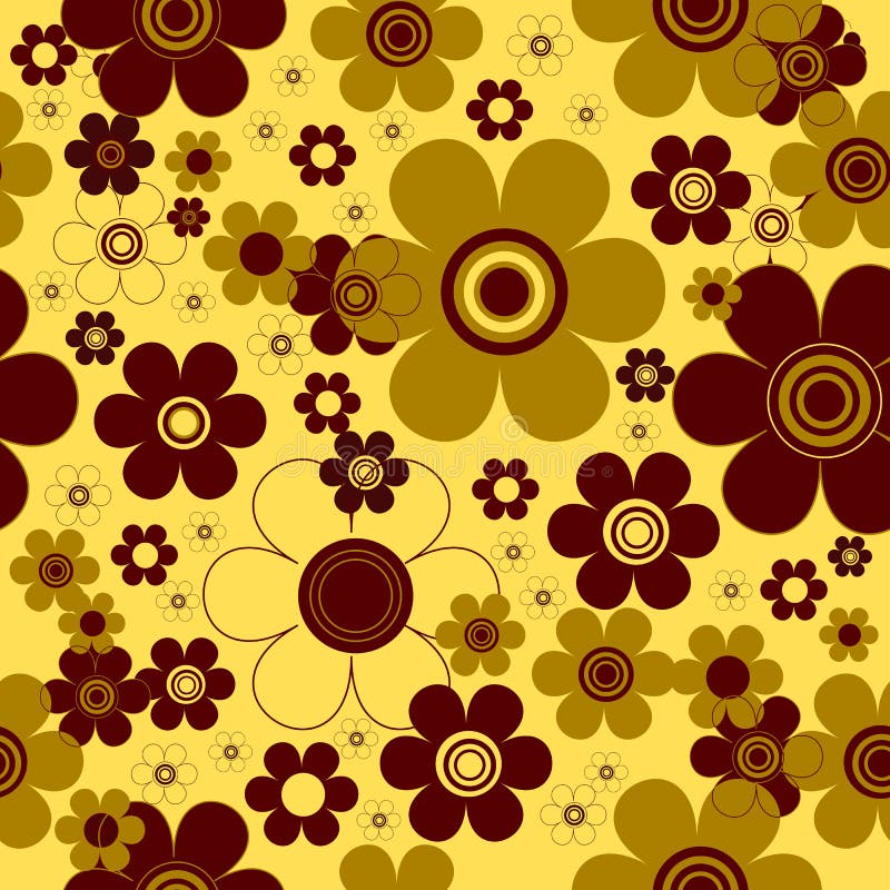 Floral Yellow Seamless Background (vector) Stock Vector - Illustration ...