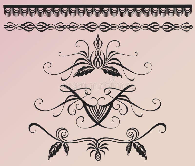 Flourish Borders Stock Illustrations – 6,043 Flourish Borders Stock ...