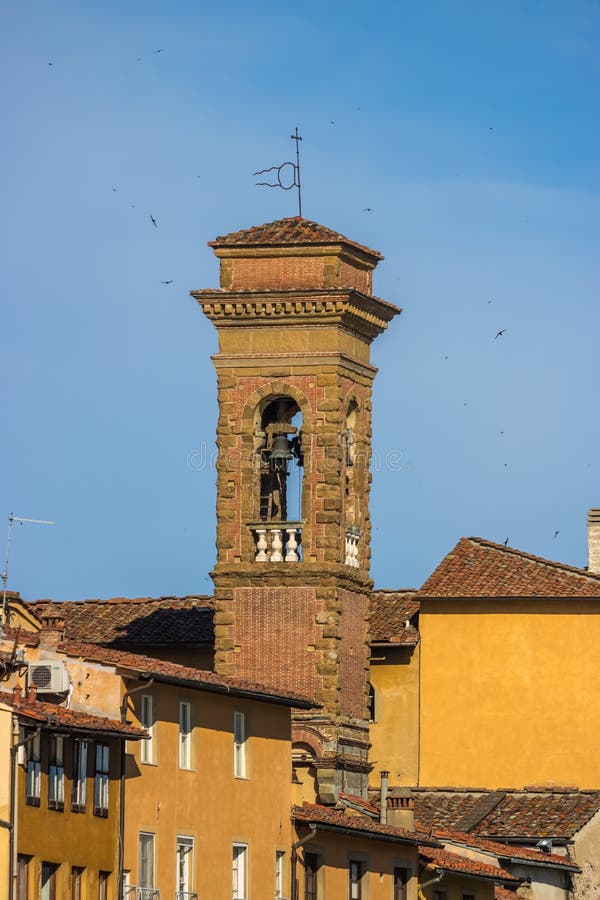 Florence Italy Ancient Bell Tower of the Cathedral Stock Photo - Image ...