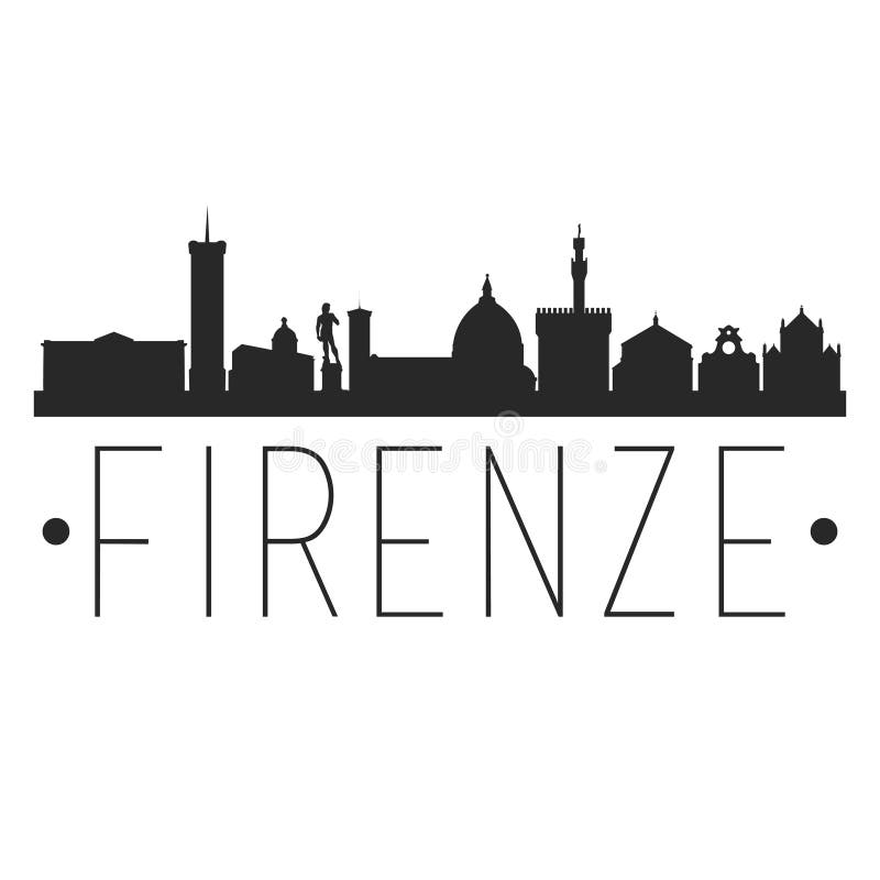 Florence Italy City Skyline Silhouette City Design Vector Famous ...