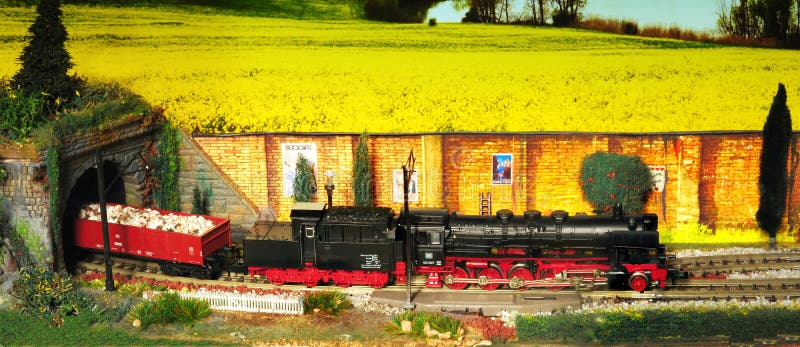 Florence, ITALY - 18 March 2019: Miniature Railway Model With Trains ...