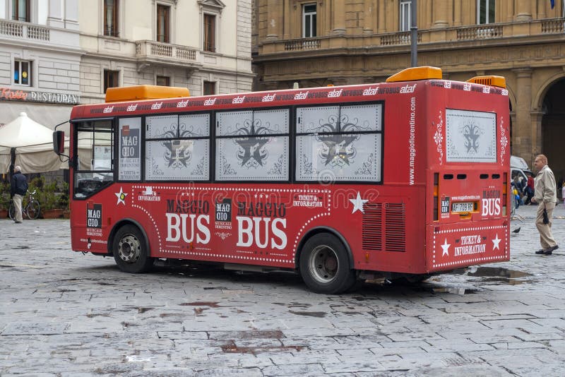 A Mobile Ticket Office Bus in the Streets of Florence Editorial Photo ...