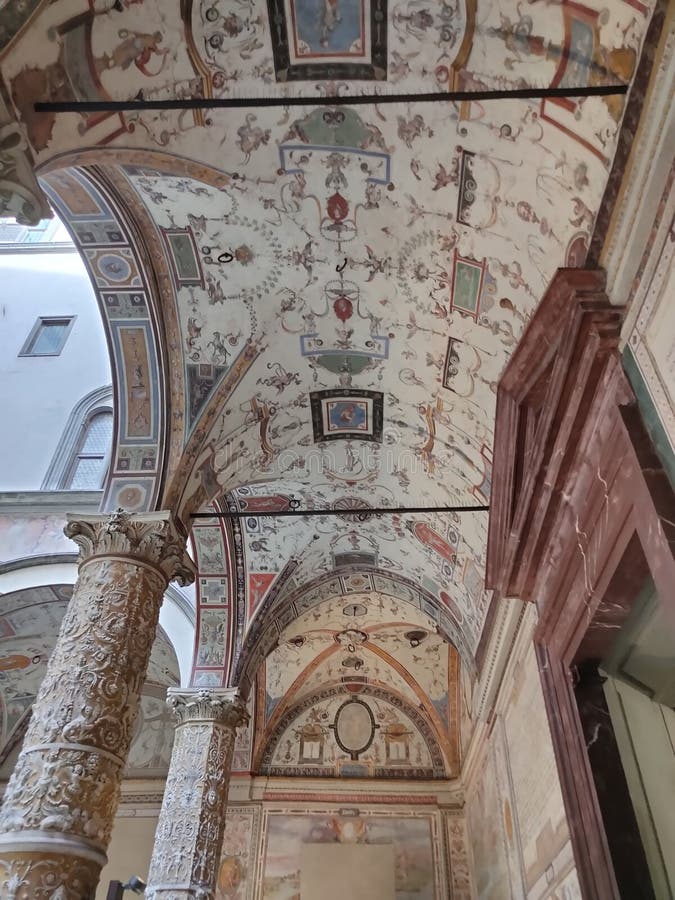 Florence, Italy - October 04, 2023: the Inside View in Palazzo Vecchio ...