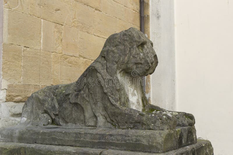 Florence, Lion of the Loggia Dei Lanzi or the Signoria Stock Image ...
