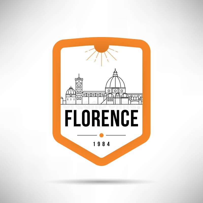 Florence Modern Web Banner Design Com Skyline Linear Do Vetor ...