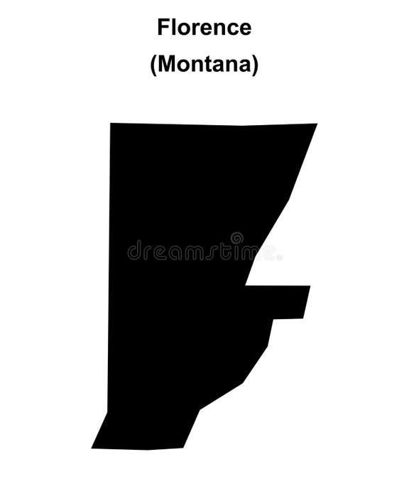 Florence outline map stock vector. Illustration of silhouette - 387465432