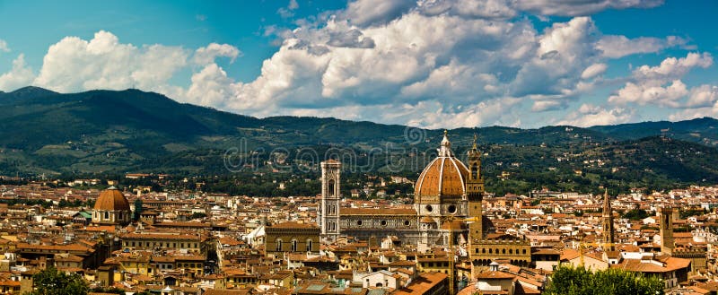 Florence panoramic photo stock image. Image of historical - 62634201