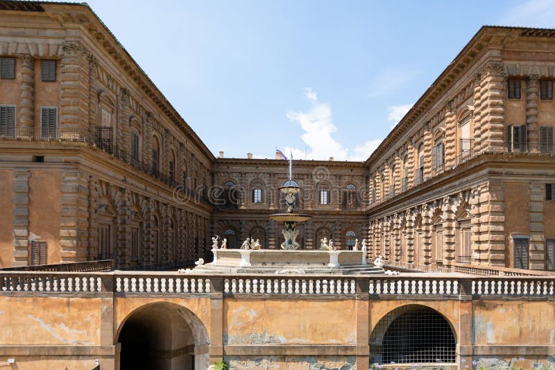 Florence Pitti Palace or Palazzo Pitti in Florence, Italy Editorial ...