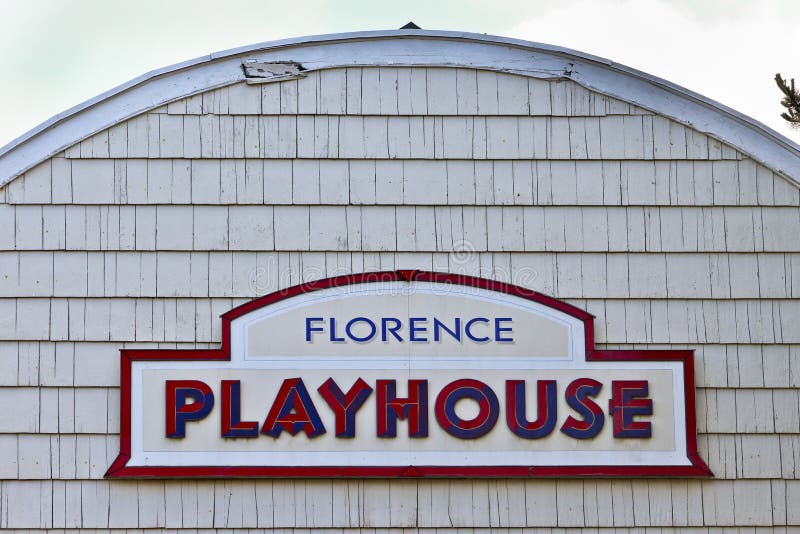 Playhouse Sign in Florence Oregon Editorial Photo - Image of tourist ...