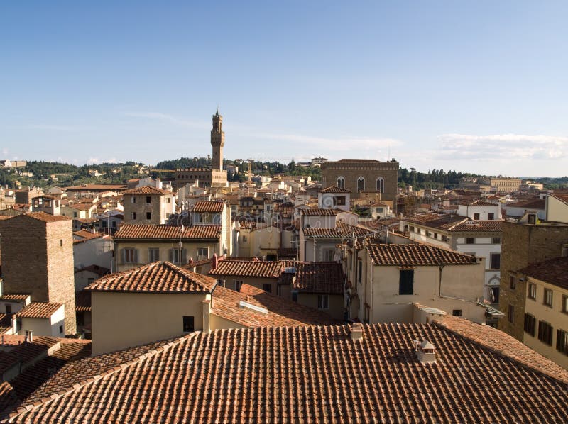 Florence red Rooftops stock image. Image of house, italy - 11800101