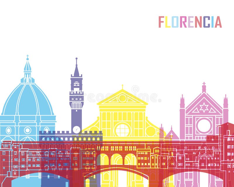 Florence Skyline stock vector. Illustration of panorama - 76171587