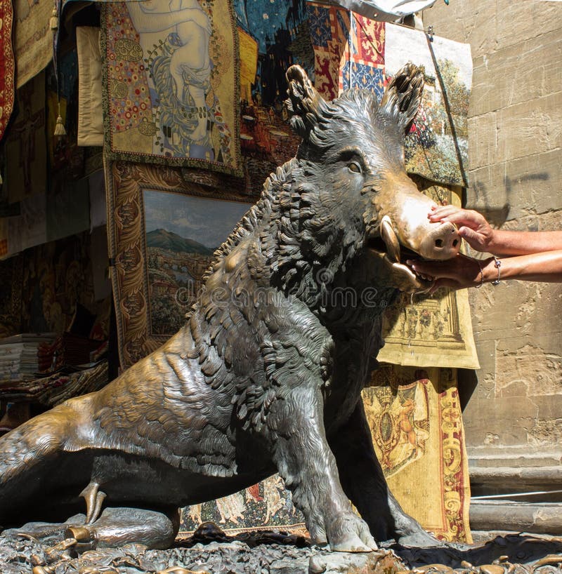 Florence, The Statue Of The Boar Stock Image - Image of chiselling ...