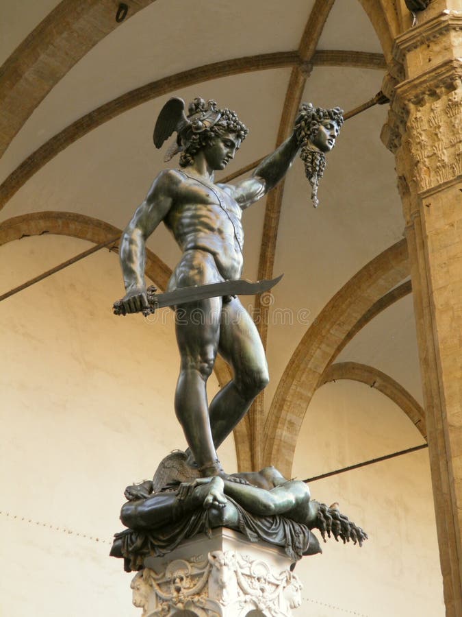 Florence - Statue of Perseus Stock Image - Image of cellini, italy ...