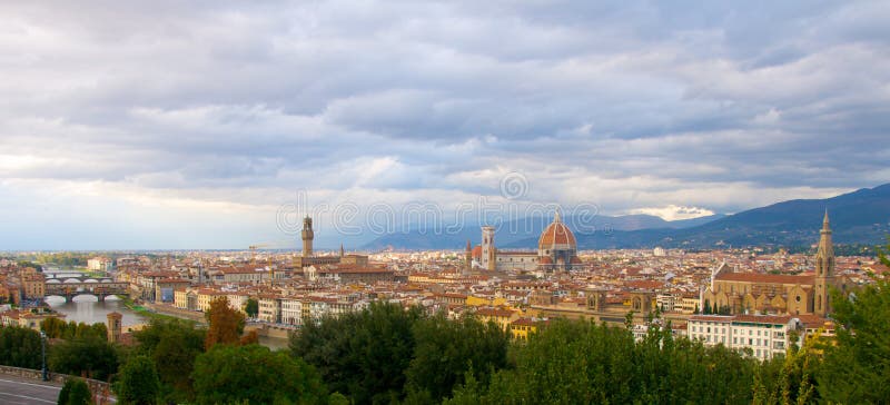 Florence. View from Above. Panorama. Stock Image - Image of florence ...