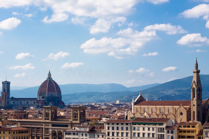 Florence view stock image. Image of sunny, church, horizontal - 36623771