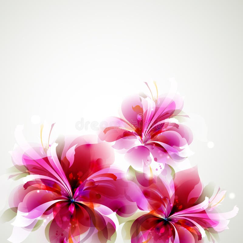Flores abstractas ilustración del vector. Ilustración de hoja - 37148437