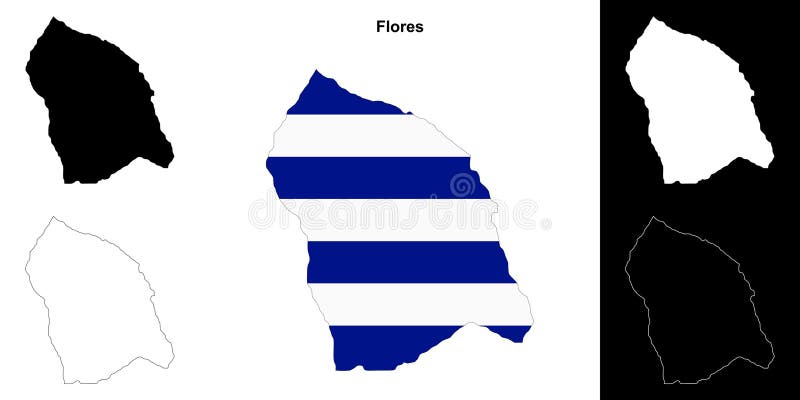 Flores outline map stock vector. Illustration of boundary - 324171049
