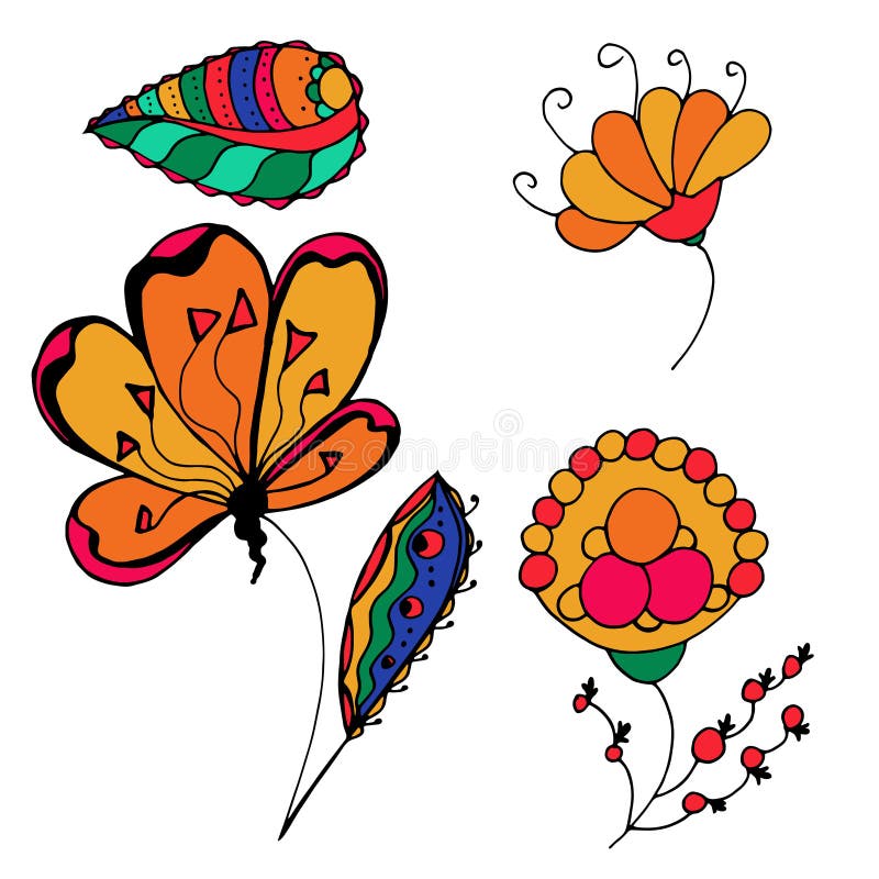 Flores incompletas ilustración del vector. Ilustración de flor - 58912297