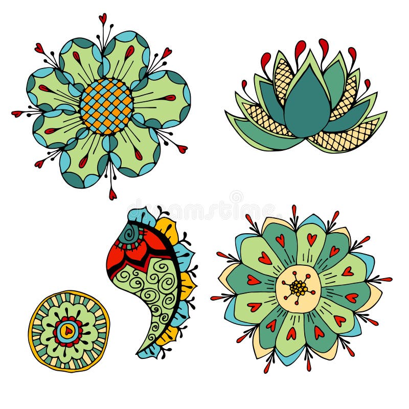 Flores incompletas ilustración del vector. Ilustración de flor - 58912297