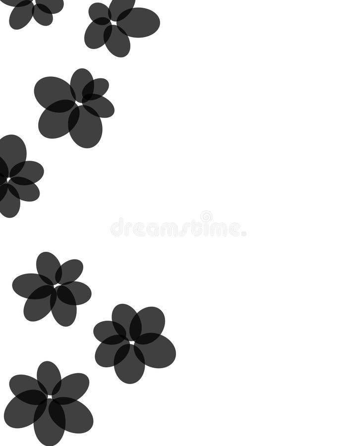 Flores negras ilustración del vector. Ilustración de varios - 5087673