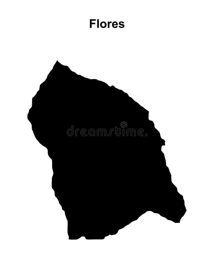 Flores outline map stock vector. Illustration of icon - 360687411