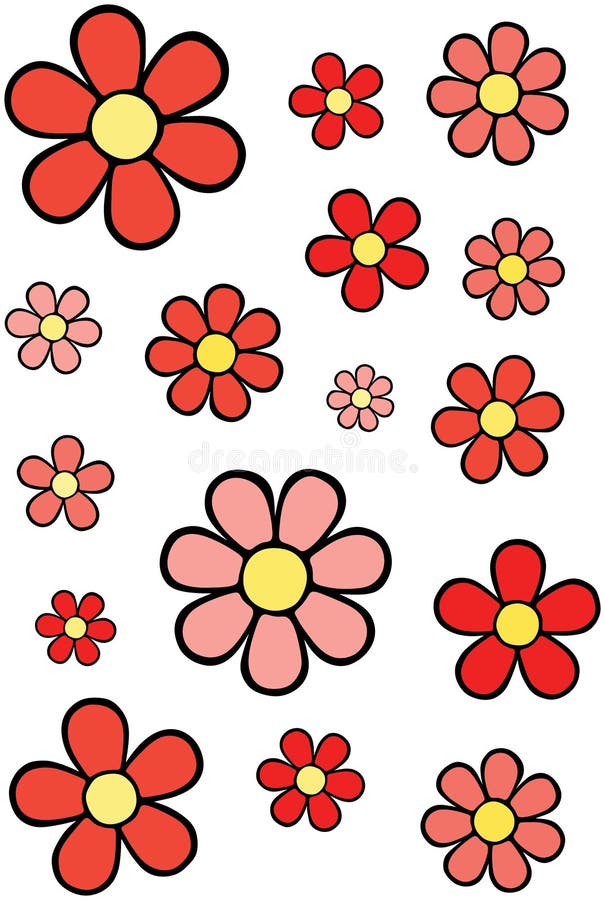 Flores Rojas Ilustraciones Stock, Vectores, Y Clipart – (247,783 ...