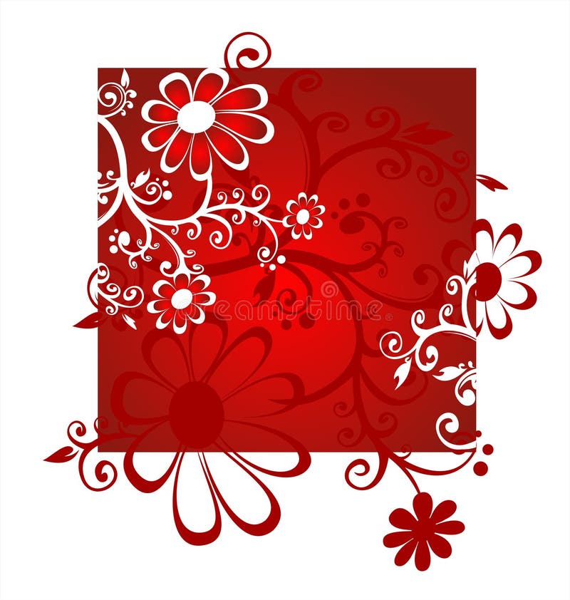 Flores rojas ilustración del vector. Ilustración de hermoso - 2381484