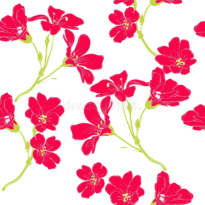 Flores rojas ilustración del vector. Ilustración de zarcillo - 40355916