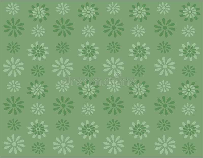 Flores Verdes No Fundo Verde Ilustração do Vetor - Ilustração de ...