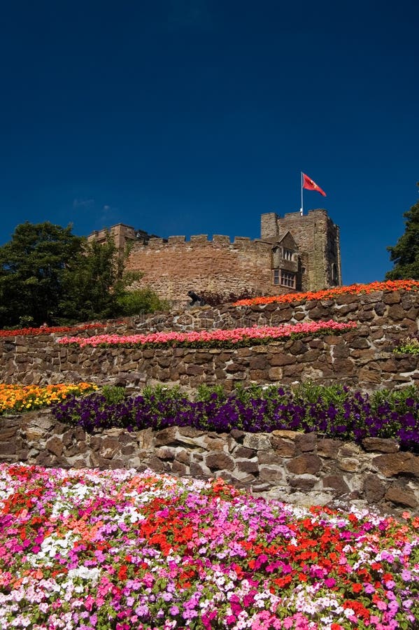 Flores y castillo imagen de archivo. Imagen de edificio - 24760693