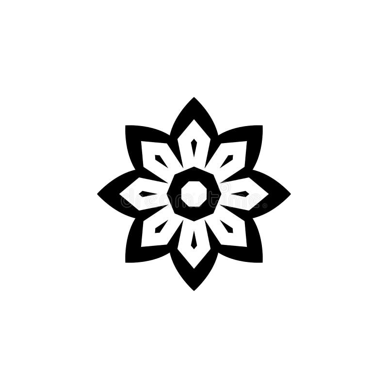 Florezca El Vector Del Icono En El Estilo Plano De Moda Aislado