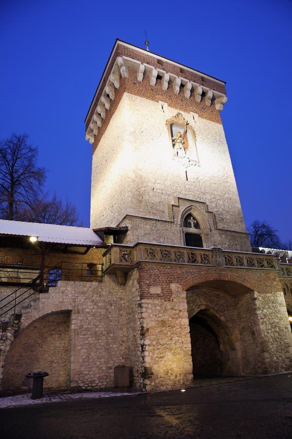 St. Florian`s Gate, Krakow, Poland Stock Photo - Image of matejko ...