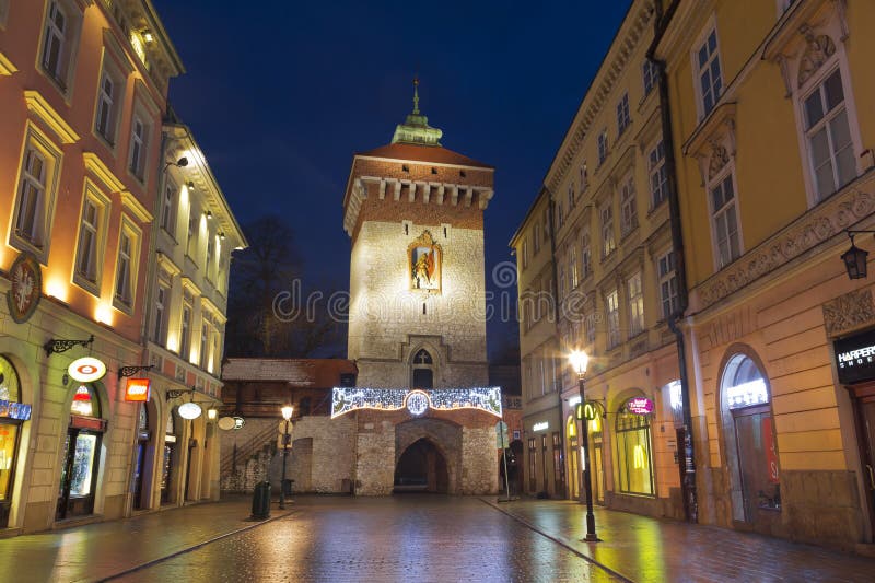 Florian gate in Krakow editorial image. Image of landscape - 48845345