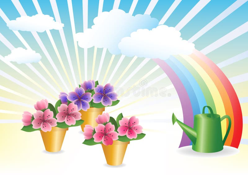 Floriculture. Flower Growing Stock Vector - Illustration of flower ...